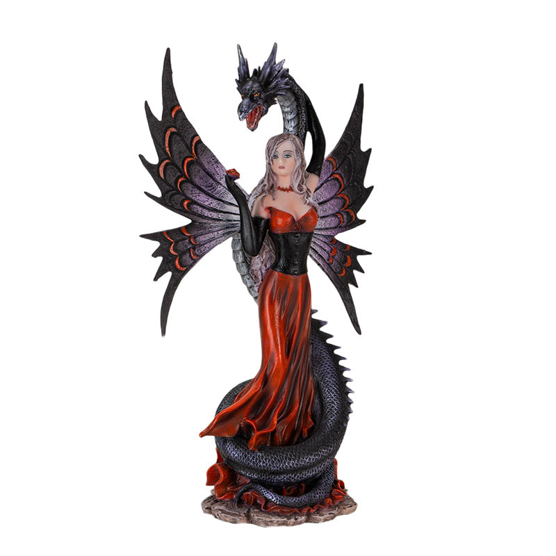 Red Fairy with Dragon – Jules Enchanting Gifts