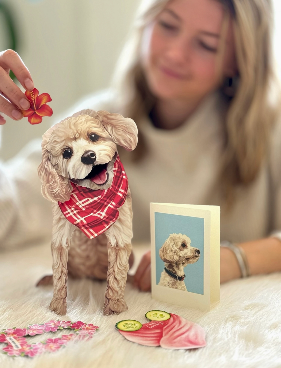Poodle Pop-up Pets Greeting Card – Jules Enchanting Gifts