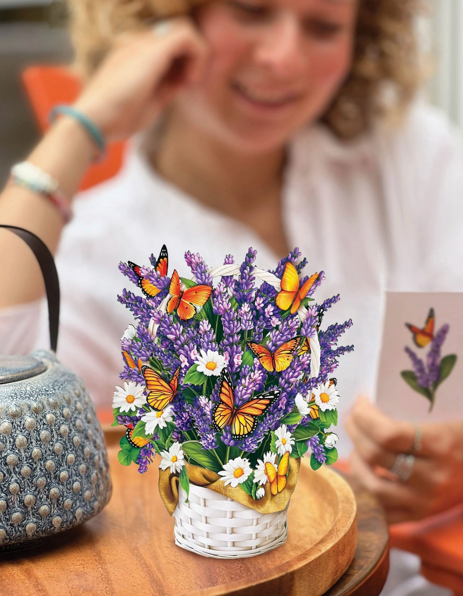 Mini Lavender & Butterflies Pop-up Greeting Card – Jules Enchanting Gifts