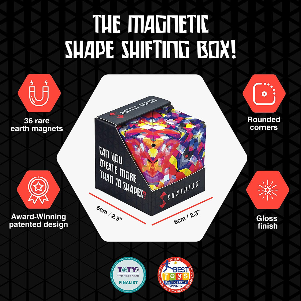 Shashibo Shape Shifting Box - Confetti- Artist Series – Jules ...
