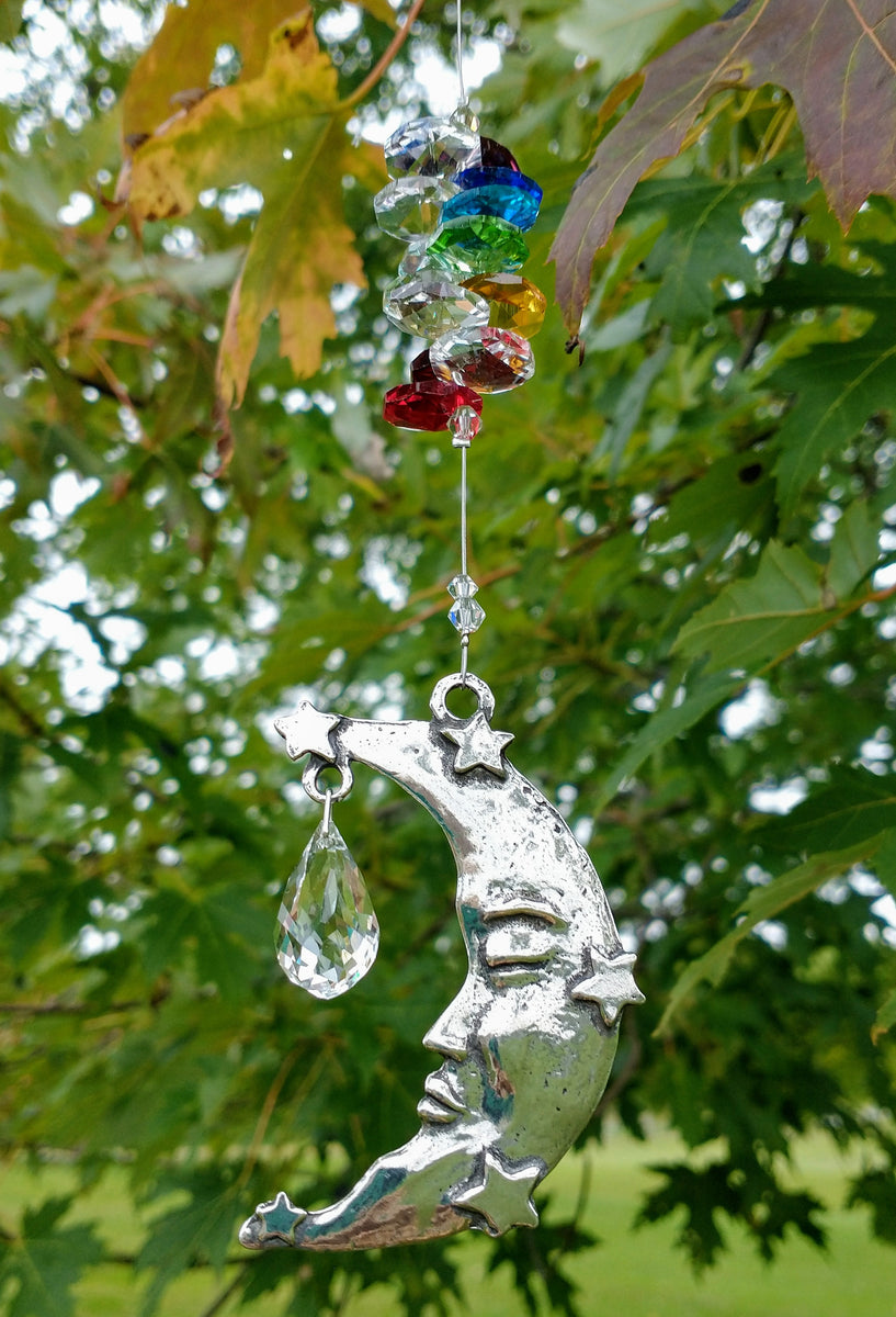 Pewter Moon - Deluxe Chakra Beaded Pewter – Jules Enchanting Gifts
