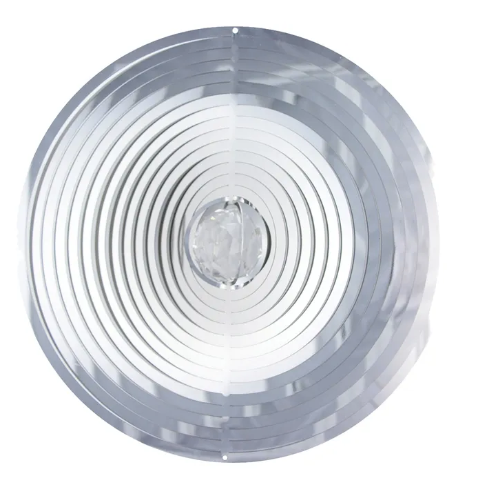 Circle Crystal Mirror Wind Spinner with Crystal – Jules Enchanting Gifts
